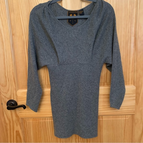 Jamison | Dresses | Jamison Gray Cashmere Mini Dress | Poshmark
